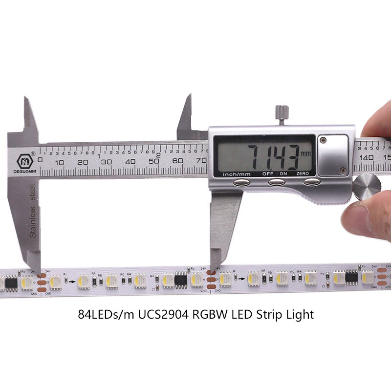 24V UCS2904 5050 4in1 RGBW Addressable LED Strip Lighting