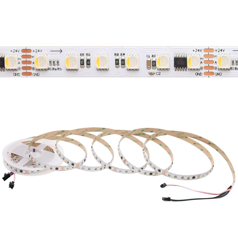 5050 RGBW LED DMX Light Strip 12mm 24V 420LEDs 60Pixels