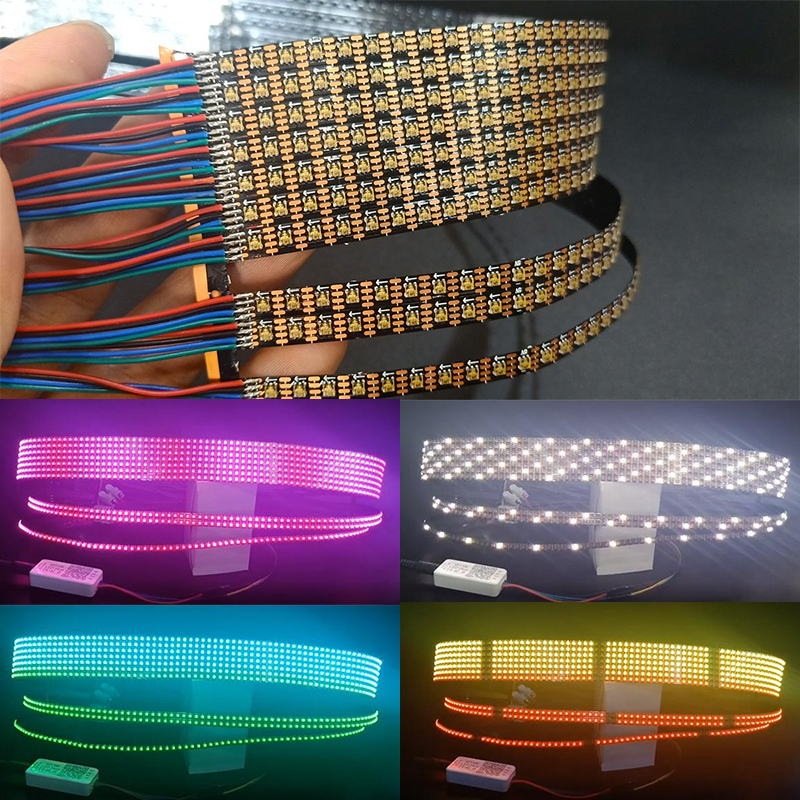 5mm APA102 2020 Addressable RGB LED Strip 200LEDs/m