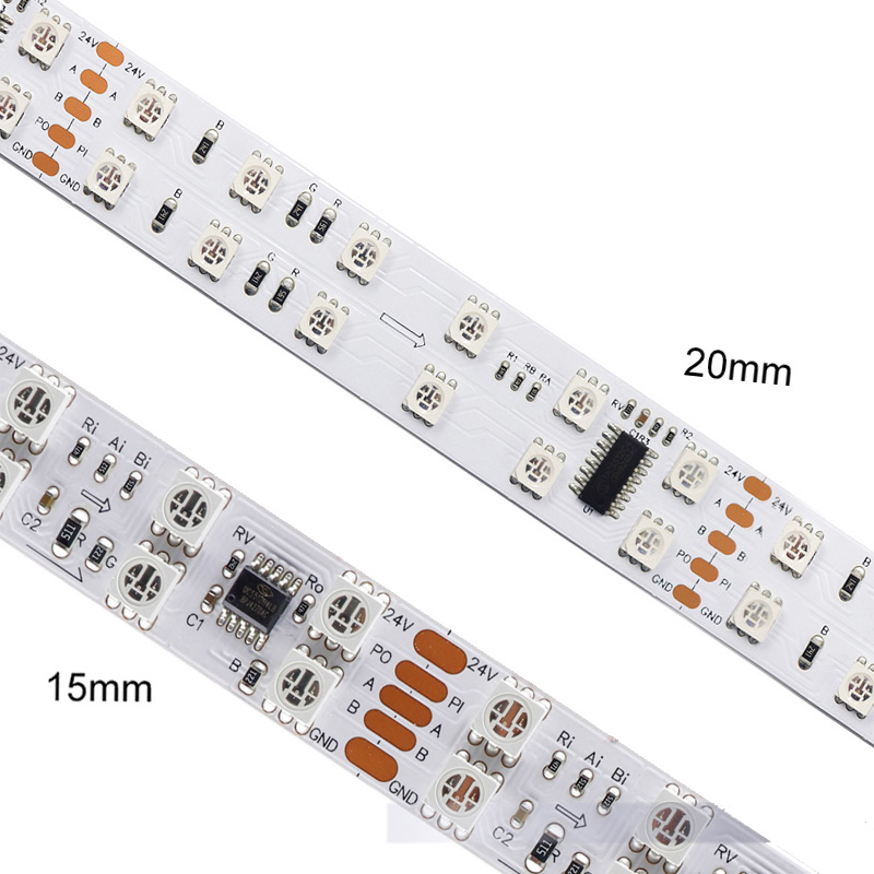 DC24V 20mm Bright Double Row DMX RGB LED Strip