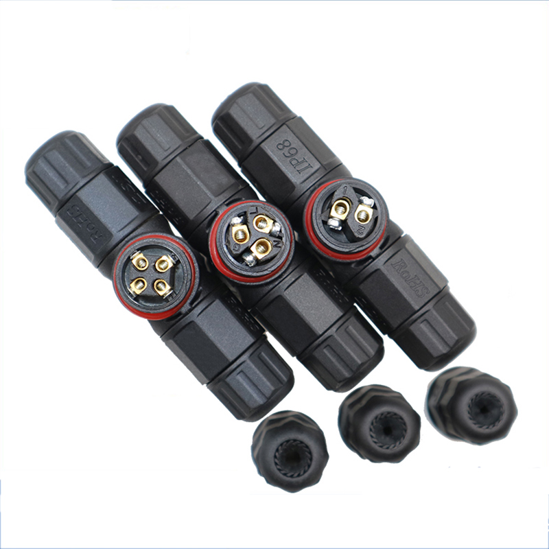 T-tee Waterproof IP68 Connectors 3 Channels 2/3/4/5 Core With Screw ...