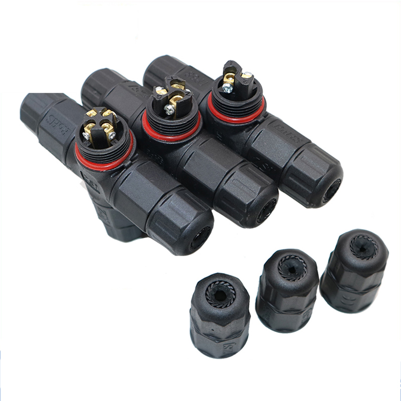 T-tee Waterproof IP68 Connectors 3 Channels 2/3/4/5 Core With Screw ...