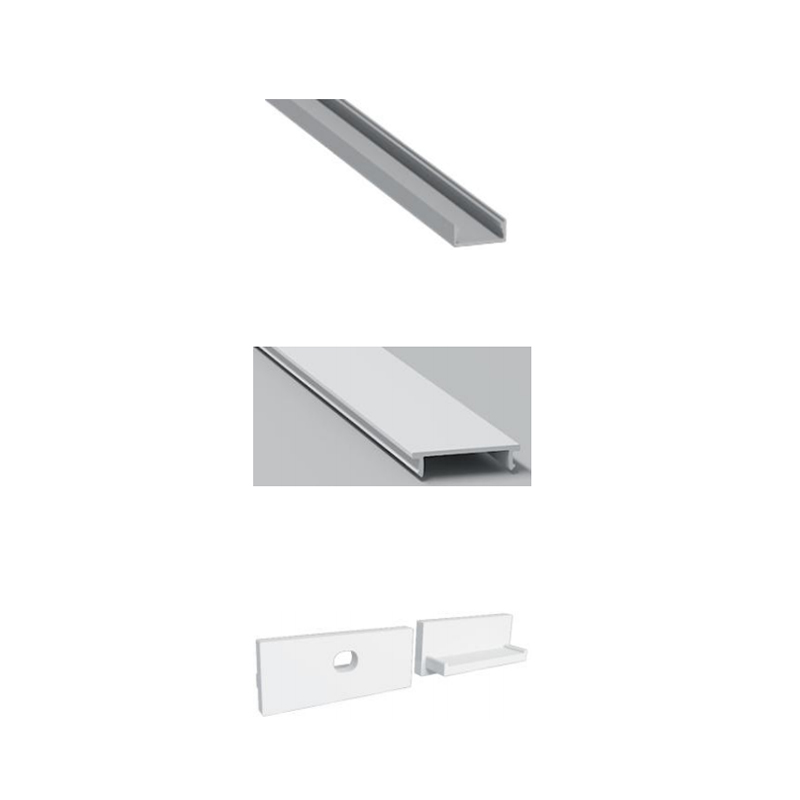 Aluminum LED Light Diffuser Channel For 20mm Double Row LED Strip [QSG ...