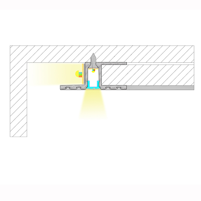 Wall Wash LED Strip Channel - Side And Down Lighting [HL-A004]