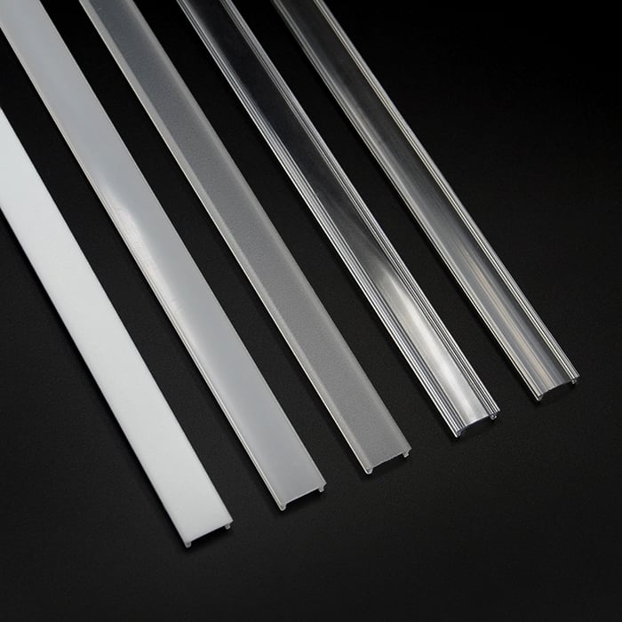 Black LED Diffuser Aluminum Profile - 12mm Strip Channel | Recessed ...