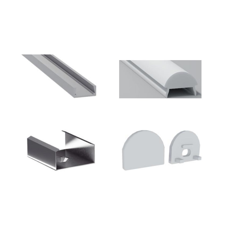 LED Diffuser Aluminum Channel With 60° Lens For 10mm LED Strip Light ...