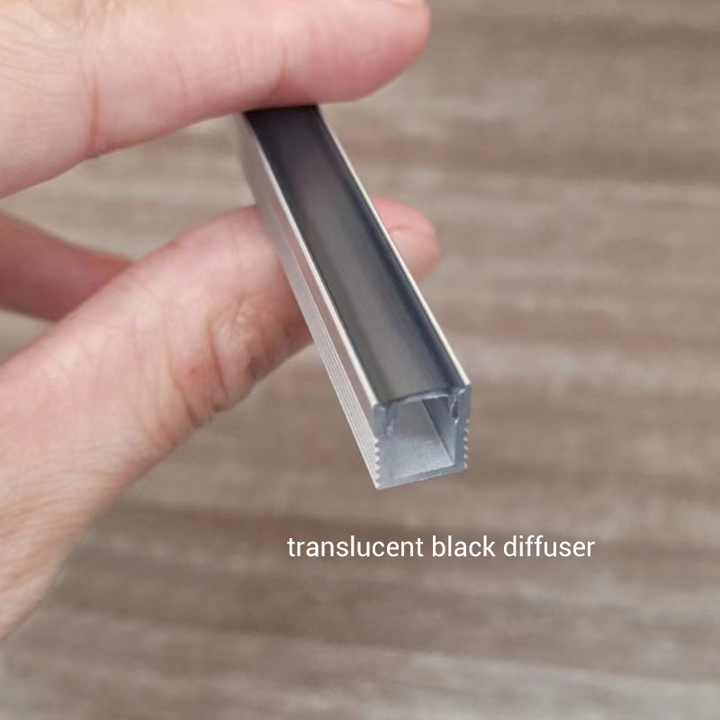 Mini LED Strip Channel: Black Aluminum Profile for Narrow Lights