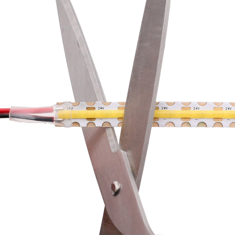 24V 4-Inch Cut 8mm S Serrated Cobra COB LED Strip Dotless Light