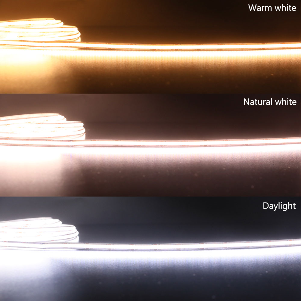 DC24V 120° COB CCT Tunable White LED Strip 608Chips/m