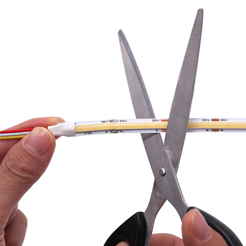 DC24V 120° COB CCT Tunable White LED Strip 608Chips/m