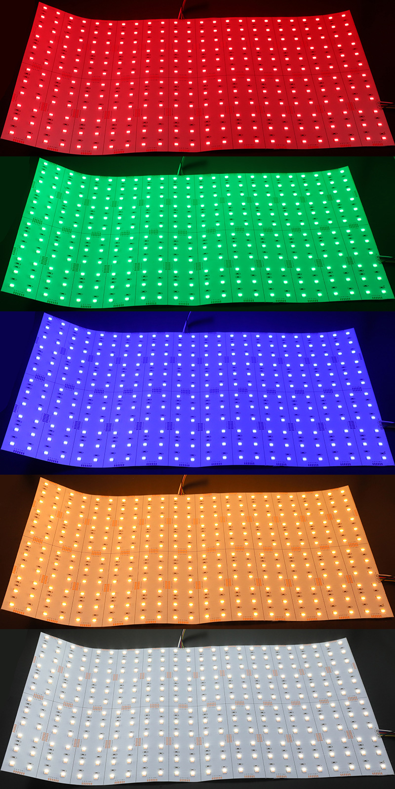 24V 5-In-1 5050 RGBCCT Color Changing Flexible LED Sheet 24X12