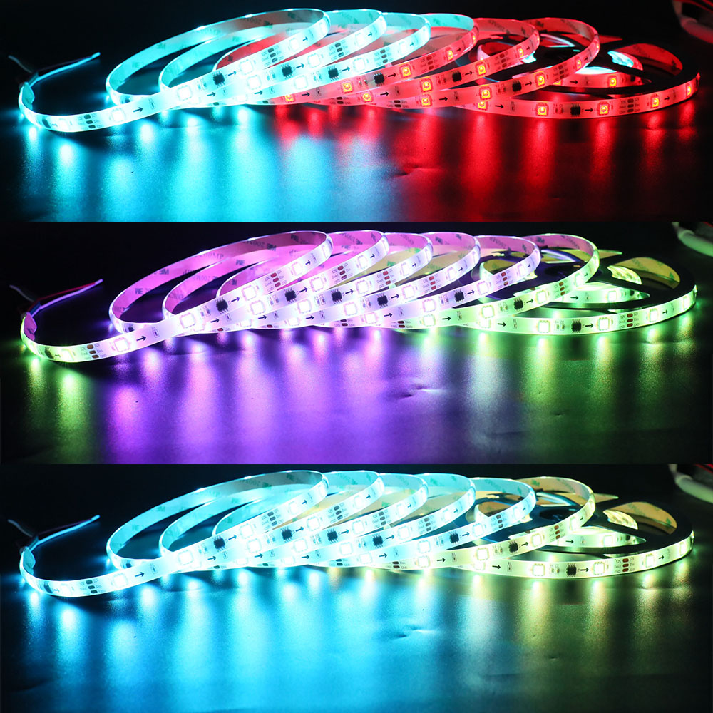 DC5V WS2812B IP65 Waterproof 9LEDs/ft Dream Color LED Strip Light ...