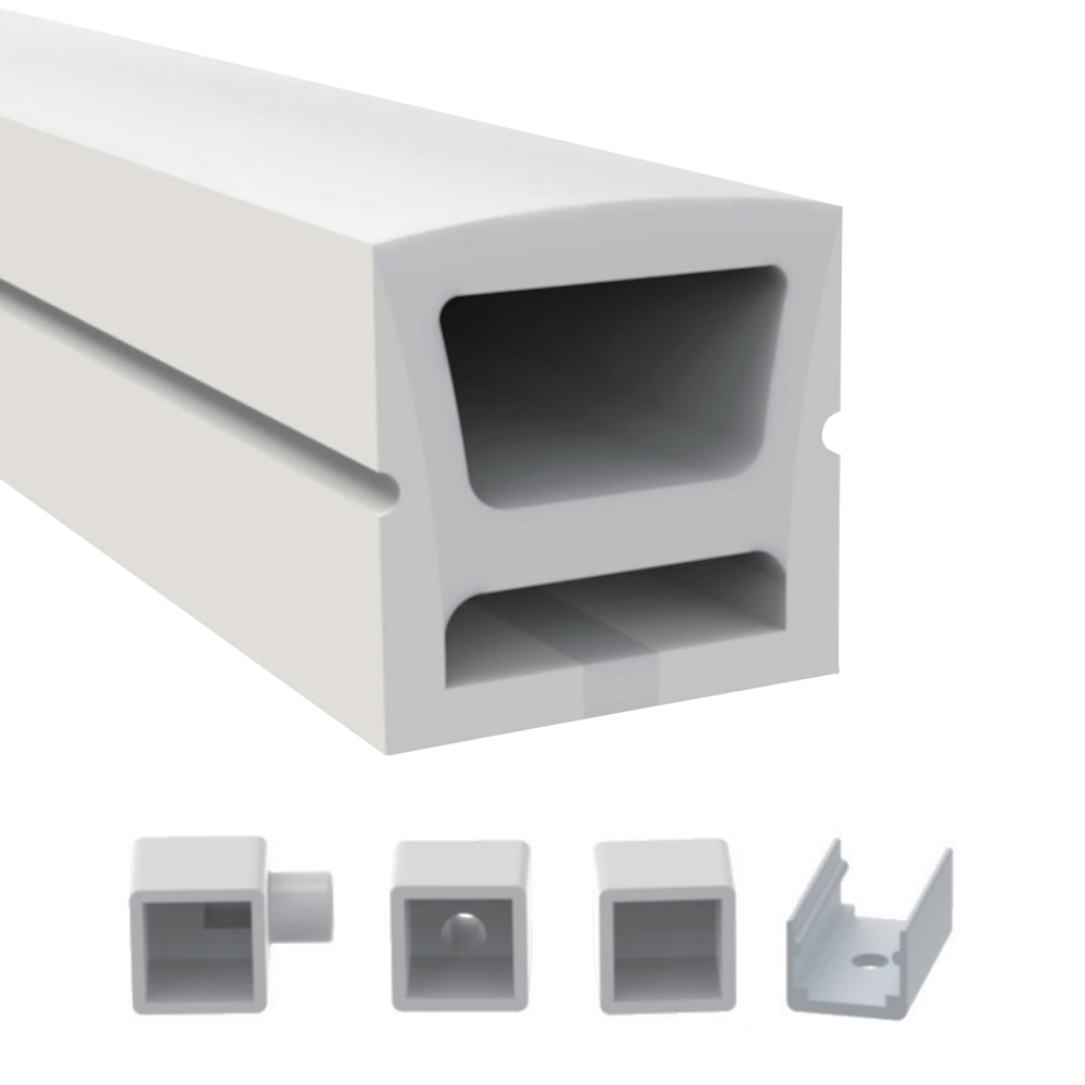 12*12mm LED Neon Tube - 120° Top Emitting - For 8mm LED Strip