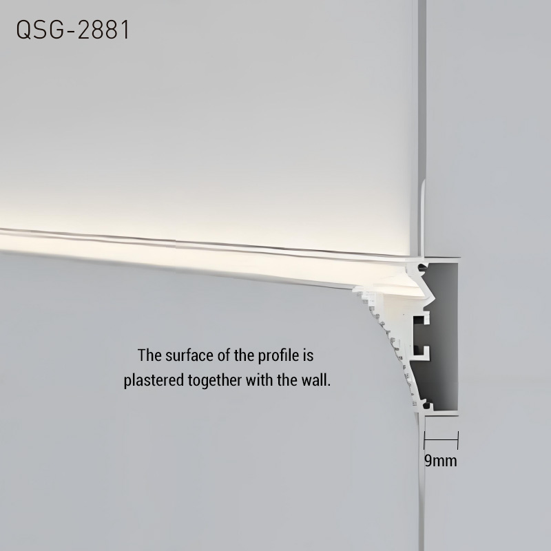 Gypsum Board Recessed Drywall Cove Crown Moulding For LED Strips