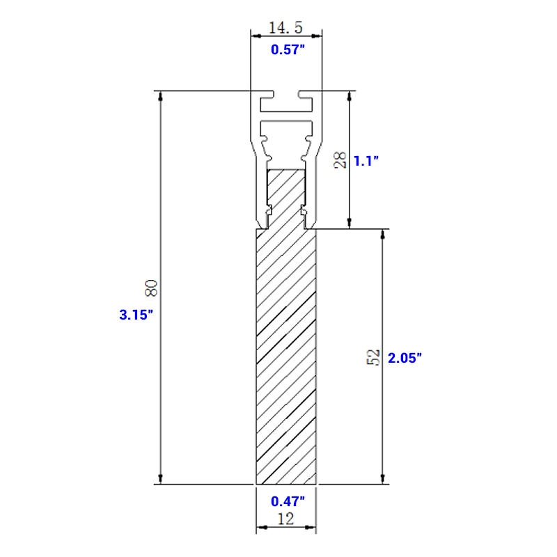 Hanging Glass Sign Edge-Lit LED Strip Profile