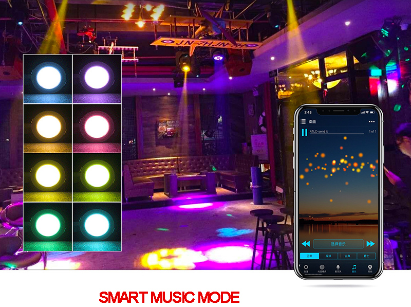 9W RGB+CCT Embedded Smart Bluetooth Mesh LED Downlight, AC 100-240V ...