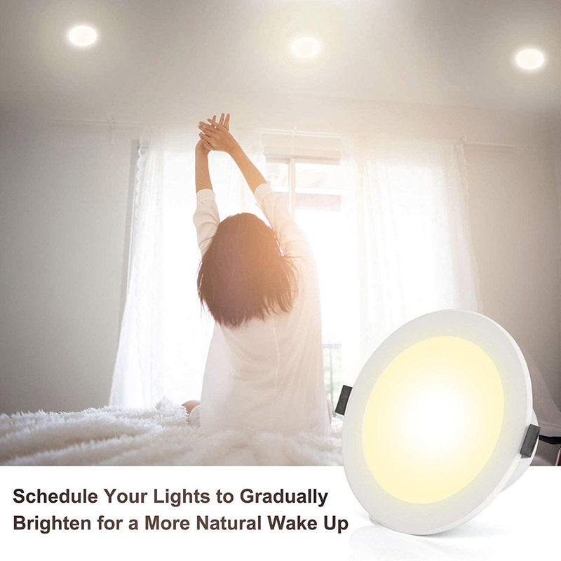 9W RGB+CCT Embedded Smart Bluetooth Mesh LED Downlight, AC 100-240V ...