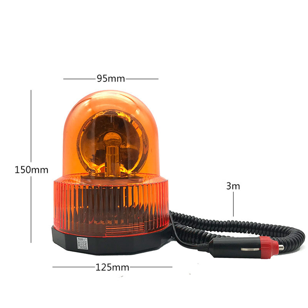 DC12V/24V 15W Halogen Rotating Warning Light Car Truck Emergency Round ...