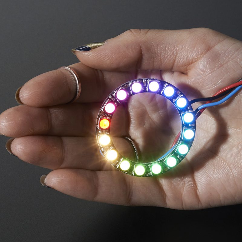 SK6812 16 x 5050 RGB LED Built-in Full Color Drivers-Neopixels Ring ...