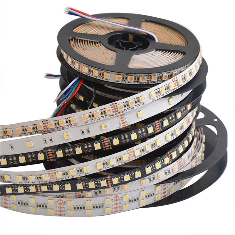 Multi Color RGBW LED Strip Lights - 84LEDs/m 24V LED Strip - 3000K ...