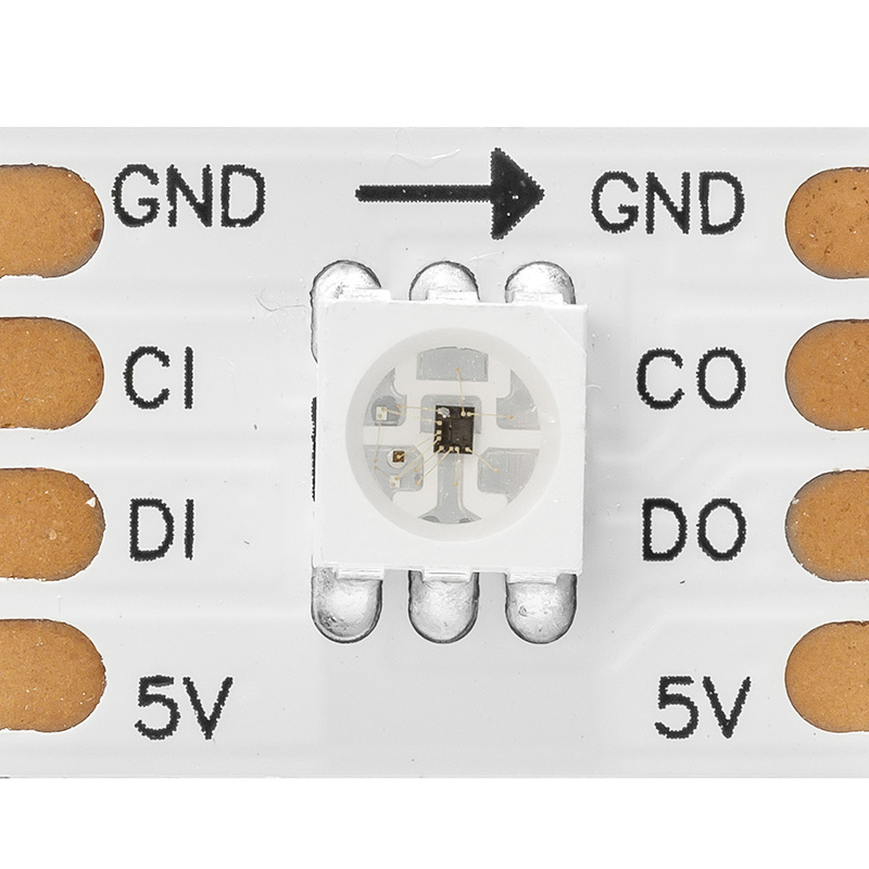 SK9822(Similar to APA102) RGB 144LEDS/M DC5V 12MM-Wide Digital ...