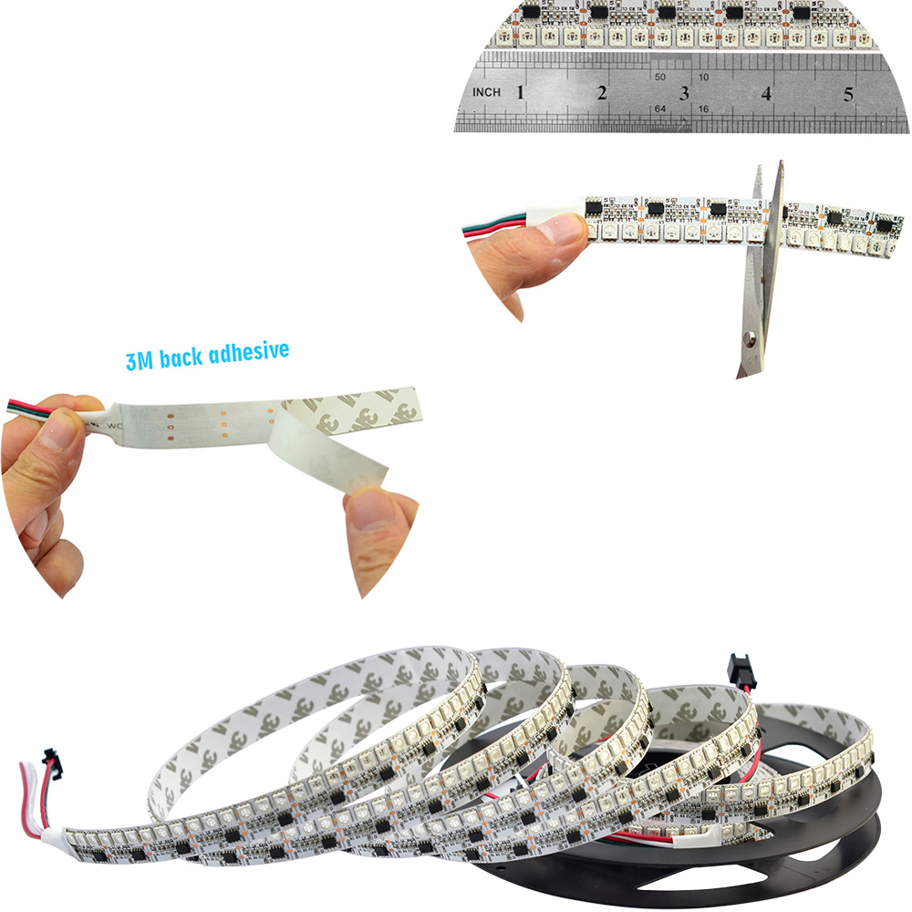12V WS2811 Addressable RGB Color Chasing Light Strip 144LEDs/m