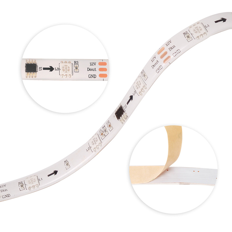 WS2811 DC12V 150LEDs Programmable LED Strip Lights, Addressable Digital ...